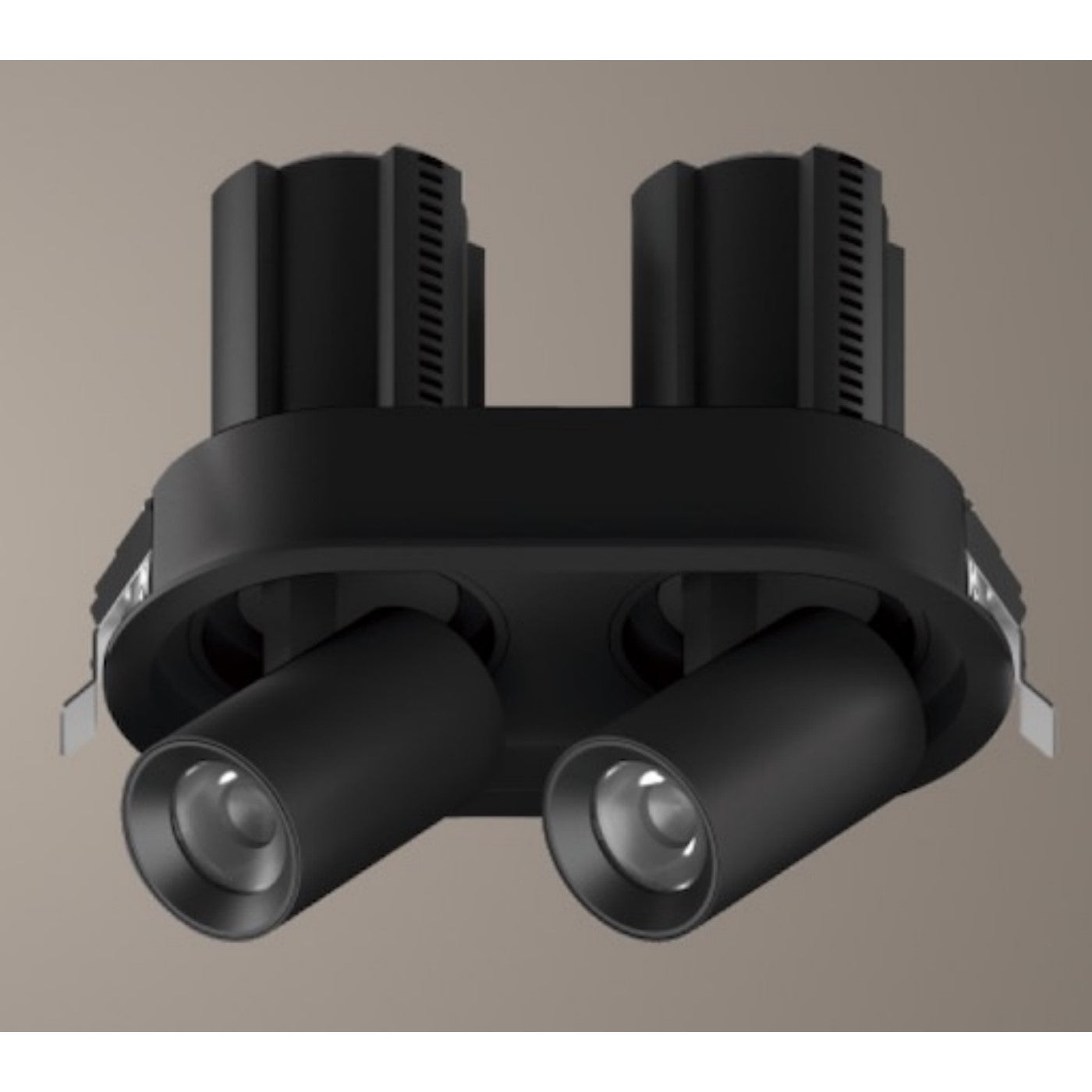 CH-2105-E-Black Body Deep 2x12w Rectangle Double Tunnel Zoom