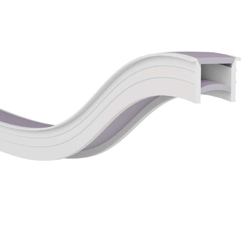 JS-JAS Top View Top Cover Side Bend Flexible Silicon Linear Profile Fo