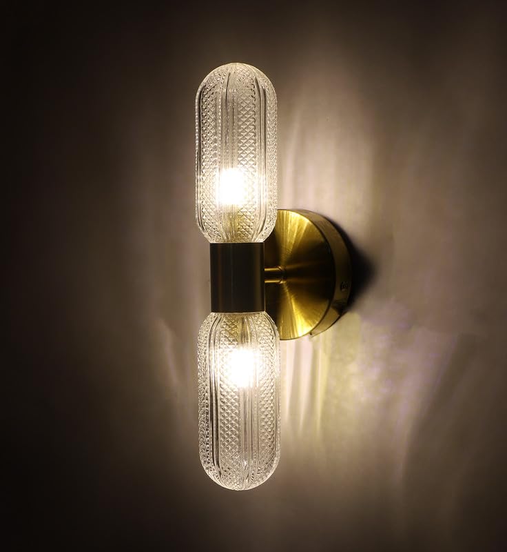 ELIANTE Glass Wall Light Transparent Wall Lamp for Living Room, Bedroo