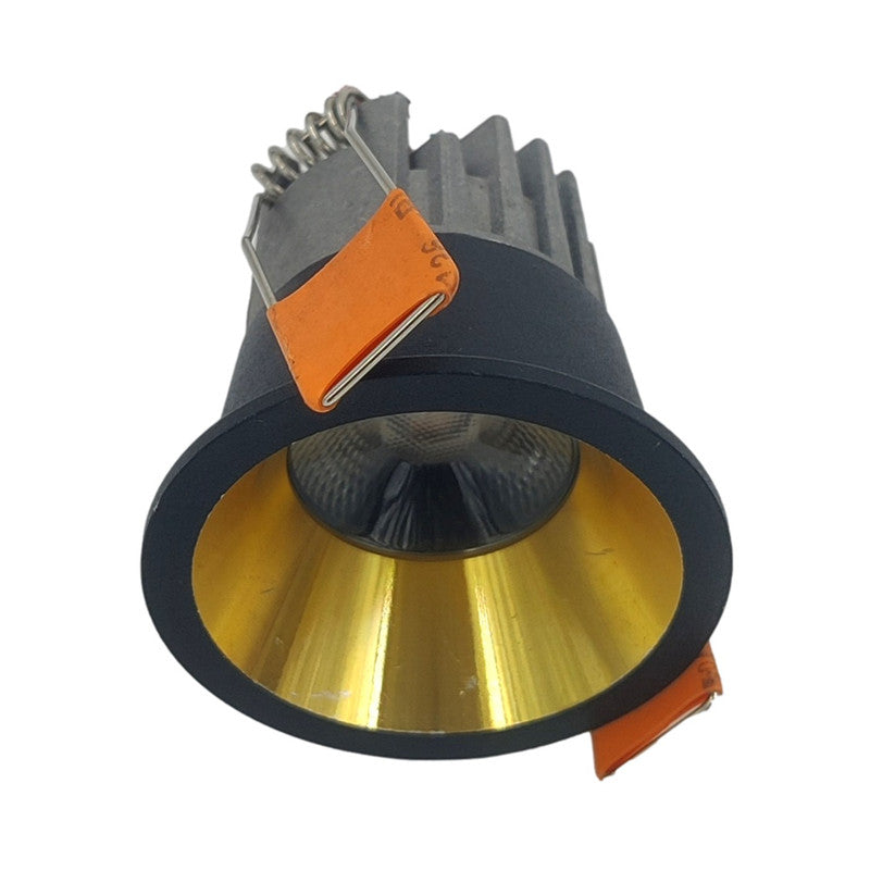 7042-4w-Black+Gold Colored Reflector Cob Downlight
