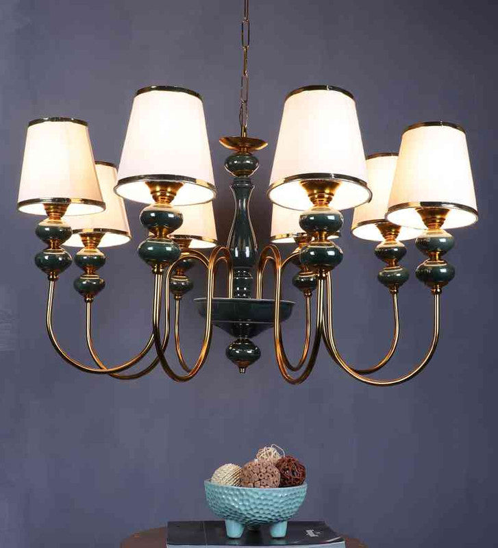 Lynera Antique Gold Iron Chandelier | E27 holder | Included Bulb | Eli
